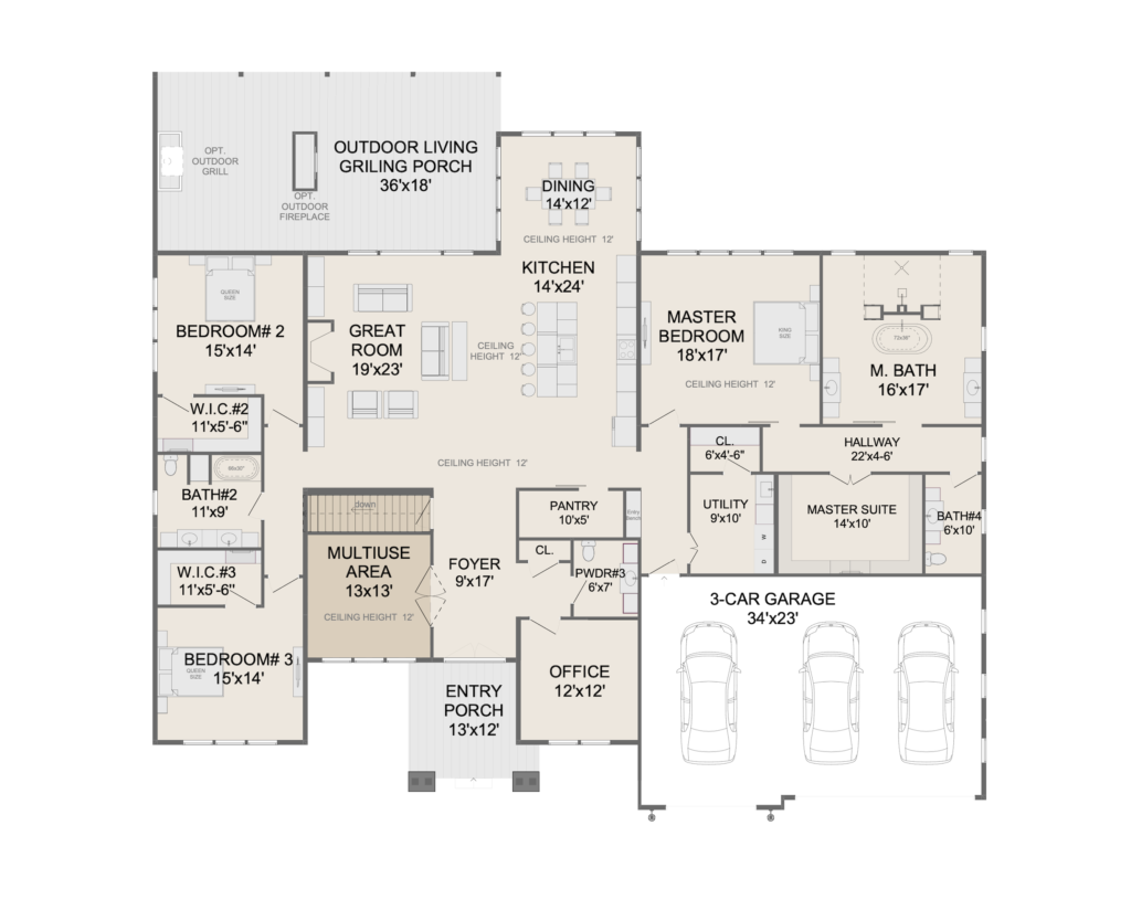 THE RIVERSTONE - Big Hills House Plans